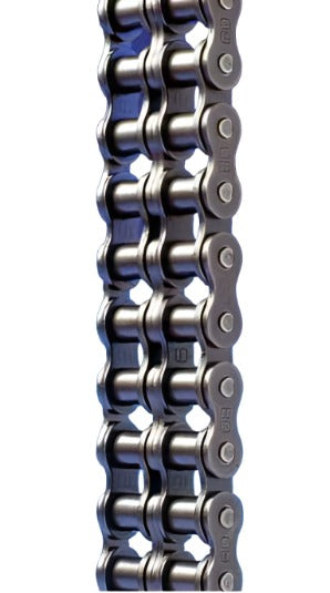 #120-2 Double Strand Riveted Roller Chain 10FT Roll with Connecting Li ...