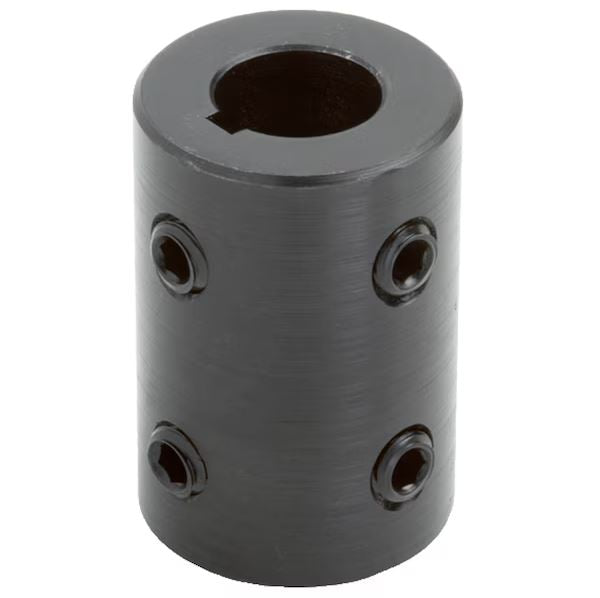 2-1/4" Solid Rigid Coupler With Keyway - Set Screws - Black Oxide — Red ...