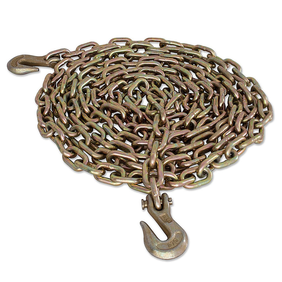 3/8" x 20' G70 Transport Chain W/ Grab Hook — Red Boar Chain & Fastener ...
