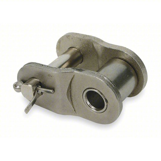 #40NP Nickel Plated Roller Chain Offset Links - 10 or 25 Pack — Red ...